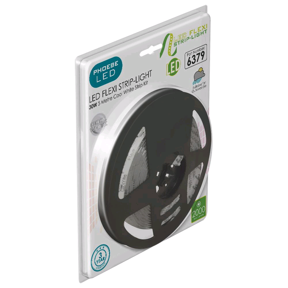 Crompton Flexi Strip-Kit 5mtr LED IP65 Cool White 30w | J Harries Ltd